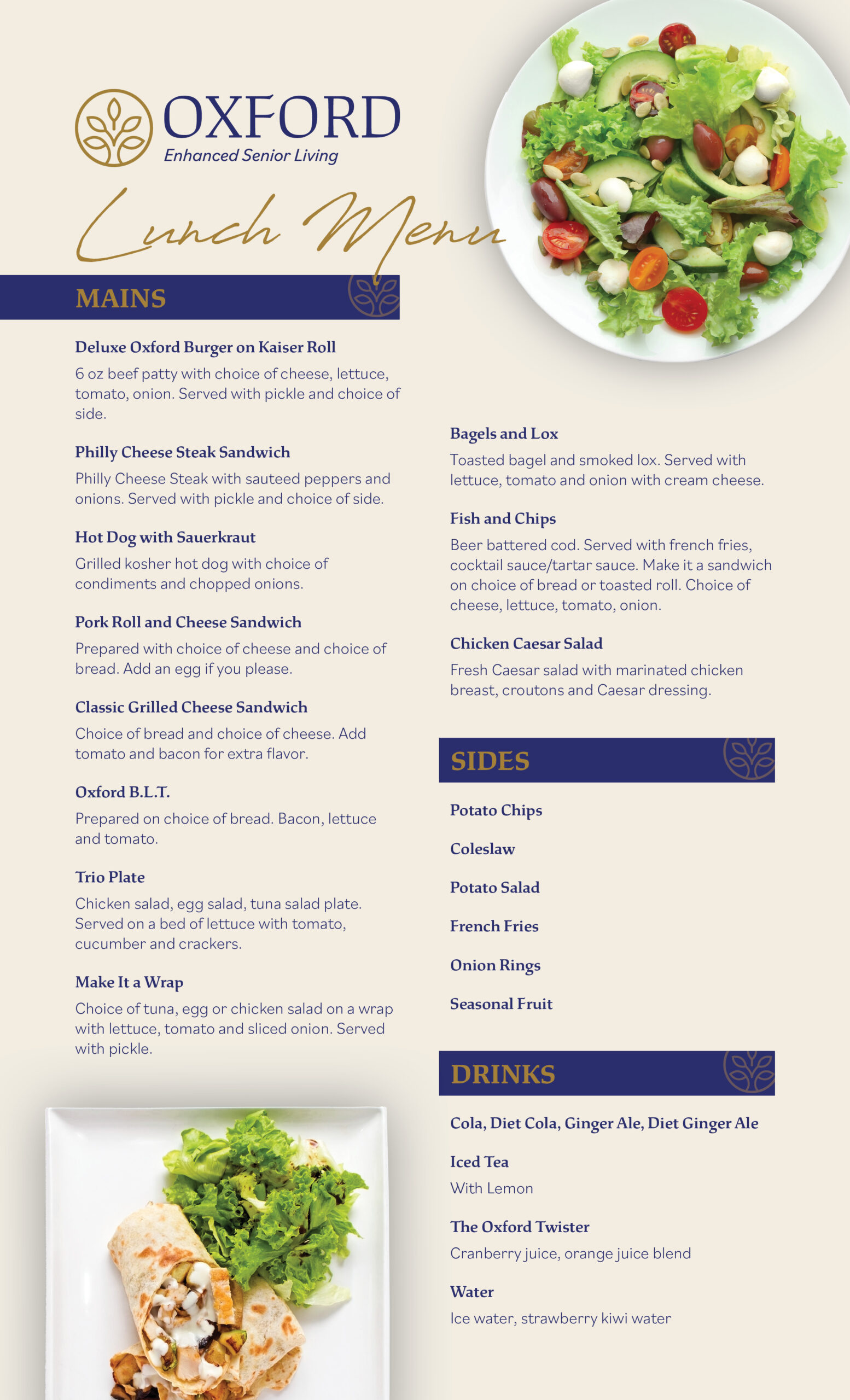Luxury Dining at Oxford Enhanced Senior Living